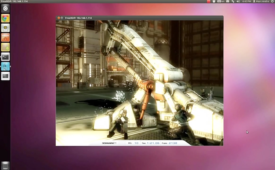 FreeRDP RemoteFX 3D Client Demo