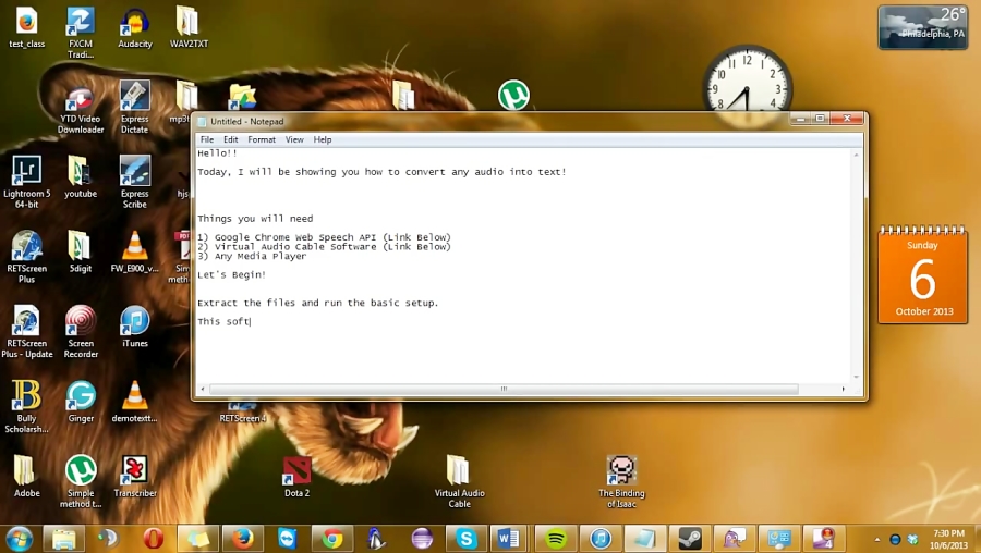 How to convert audio to text (mp3 to text)