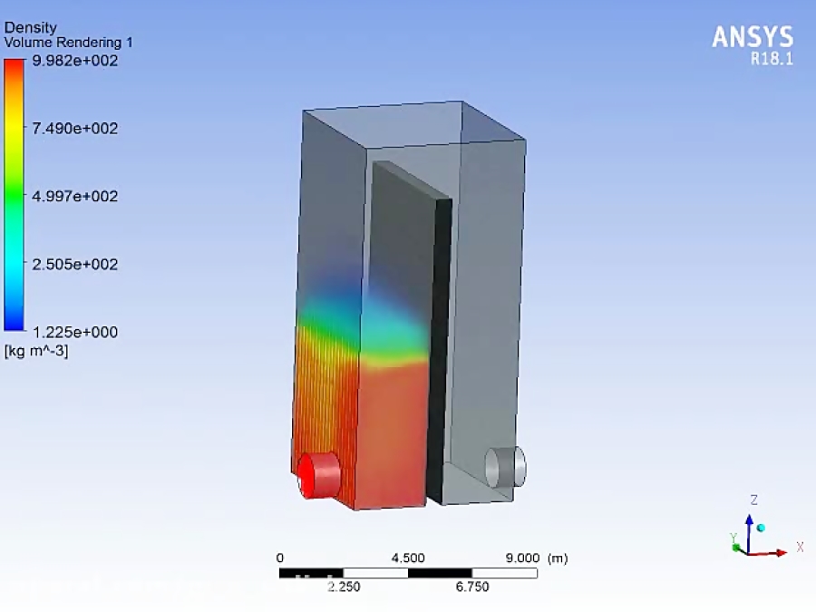 (Multiphase Flow: Weir box filling simulation (new version of post processing)