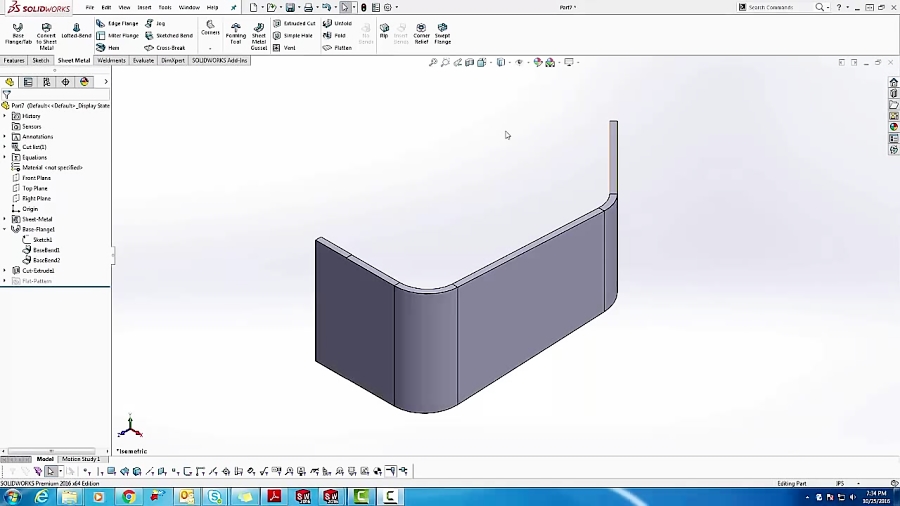 SOLIDWORKS - Sketched Bend