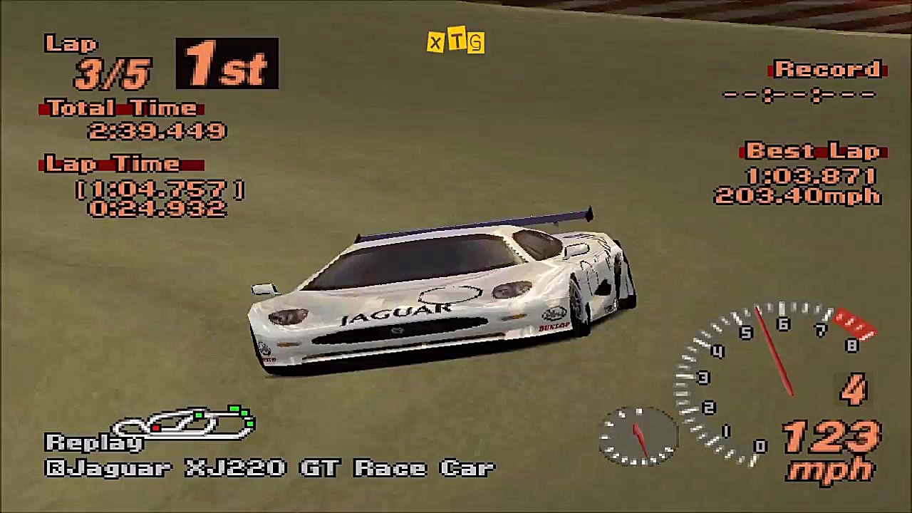 Gran Turismo 2 - Jaguar XJ220 GT Race Car HD Gameplay