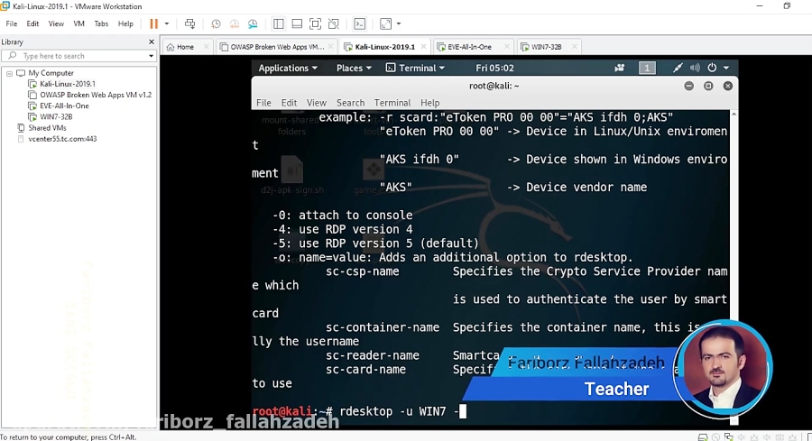 3-0-24- آموزش تصویری تست نفوذ و هک Connect to victim with RDP step 12