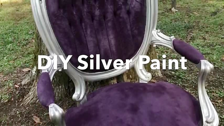 Silver Metallic Furniture Painting DIY Princess Chair Makeover!