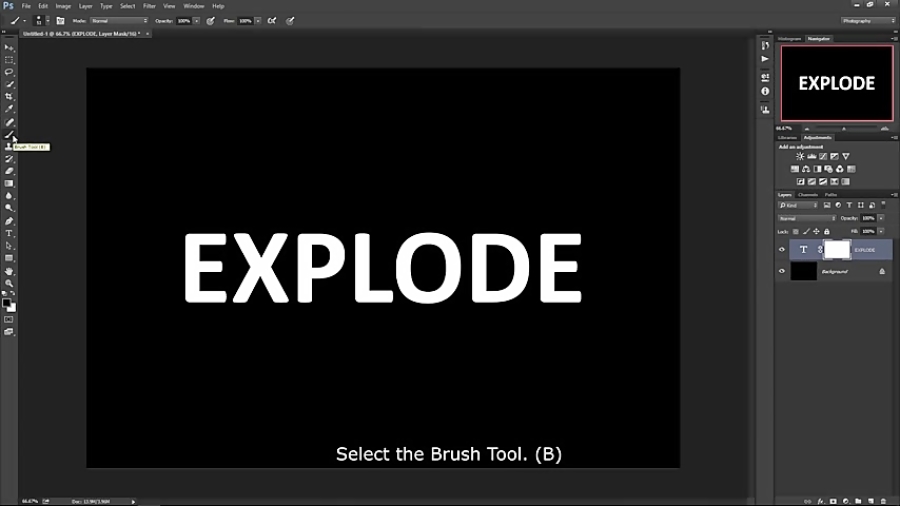 Photoshop Tutorial: Exploding Text Effect