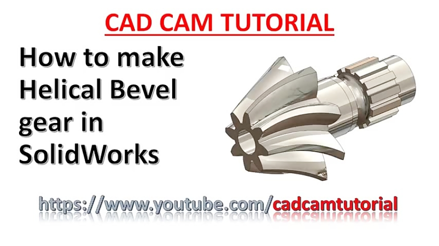 Solidworks tutorial | How to make Helical Bevel Gear in SolidWorks