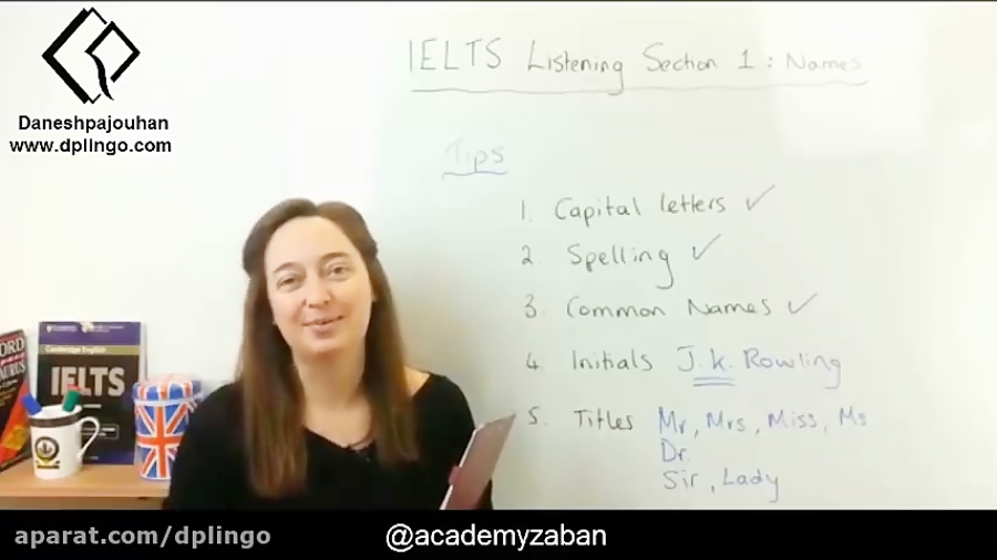 IELTS Listening- Section 1, English Names , Video 5