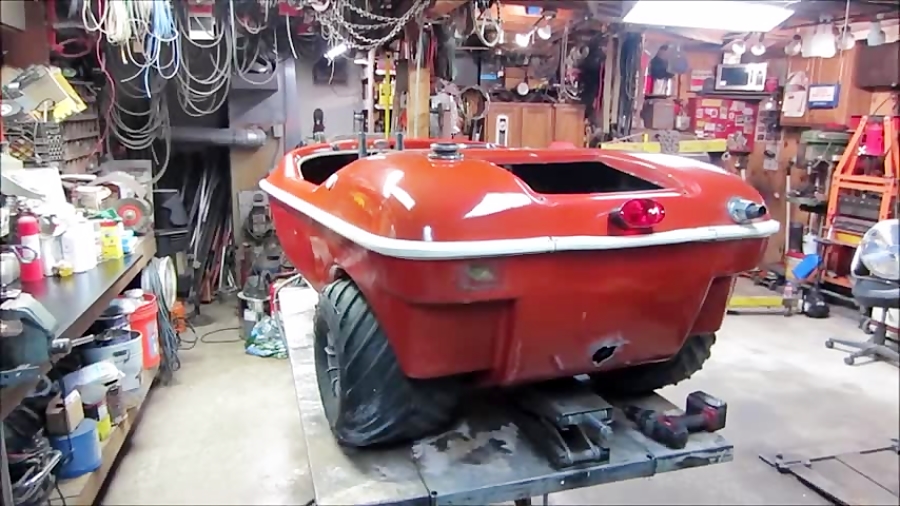 finishing up the Beaver amphibious vehicle,