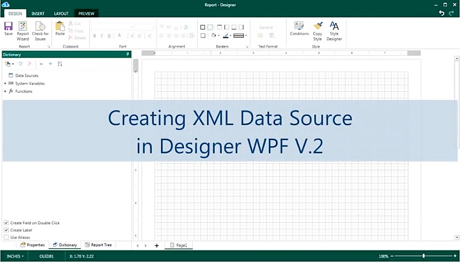 Creating XML Data Source in Designer WPF V2 - [Shot on version 2015.1]