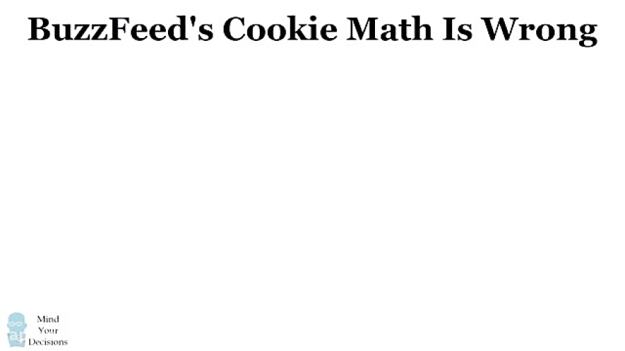 BuzzFeed's Math Fail - The Cookie Math Problem Is Wrong