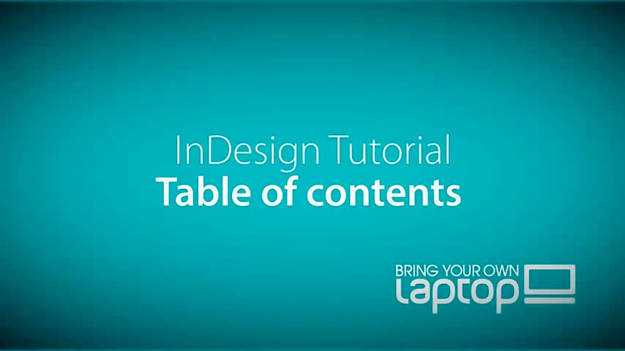 Table of contents - InDesign CC Tutorial [20/20]