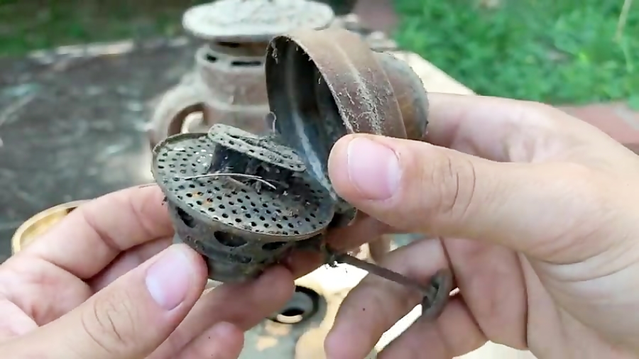 Rusty Oil Lamp Restoration