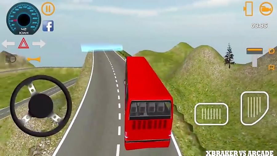 Bus Hill Climbing Simulator 2019 | Offroad Red Bus Driving in Mountain Road
