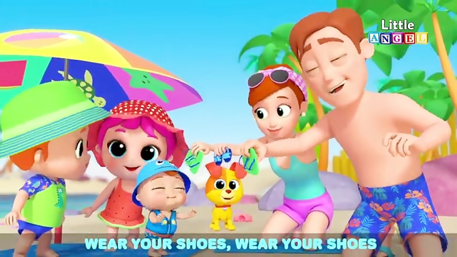Playtime At the Beach Swimming Song | Little Angel Nursery Rhymes
