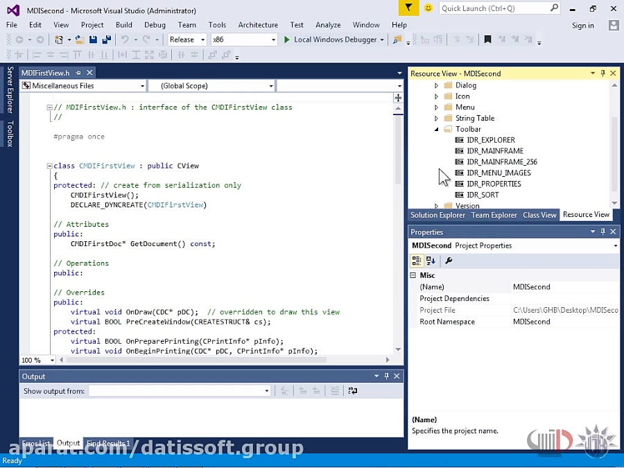 آموزش Visual C -اضافه کردن دکمه به Toolbar استاندارد