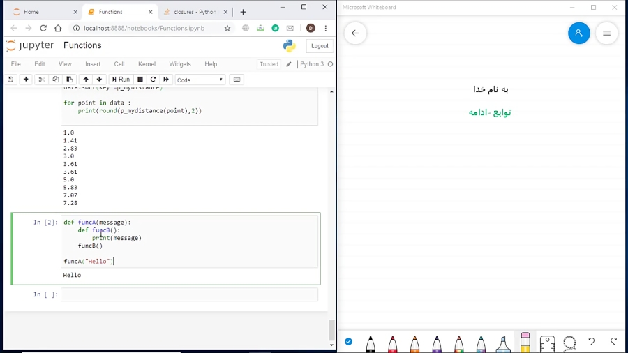 آکادمی برنامه نویسی پایتون 41 - Nested Functions and Closures
