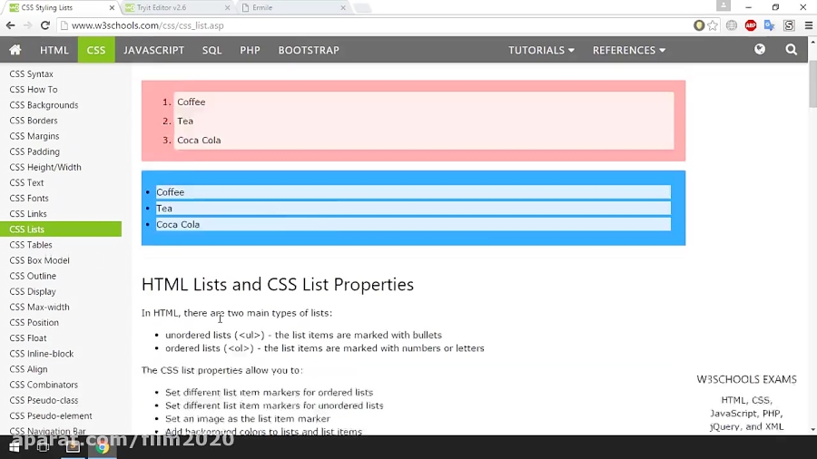 آموزش کامل زبان برنامه نویسی html css جلسه 10