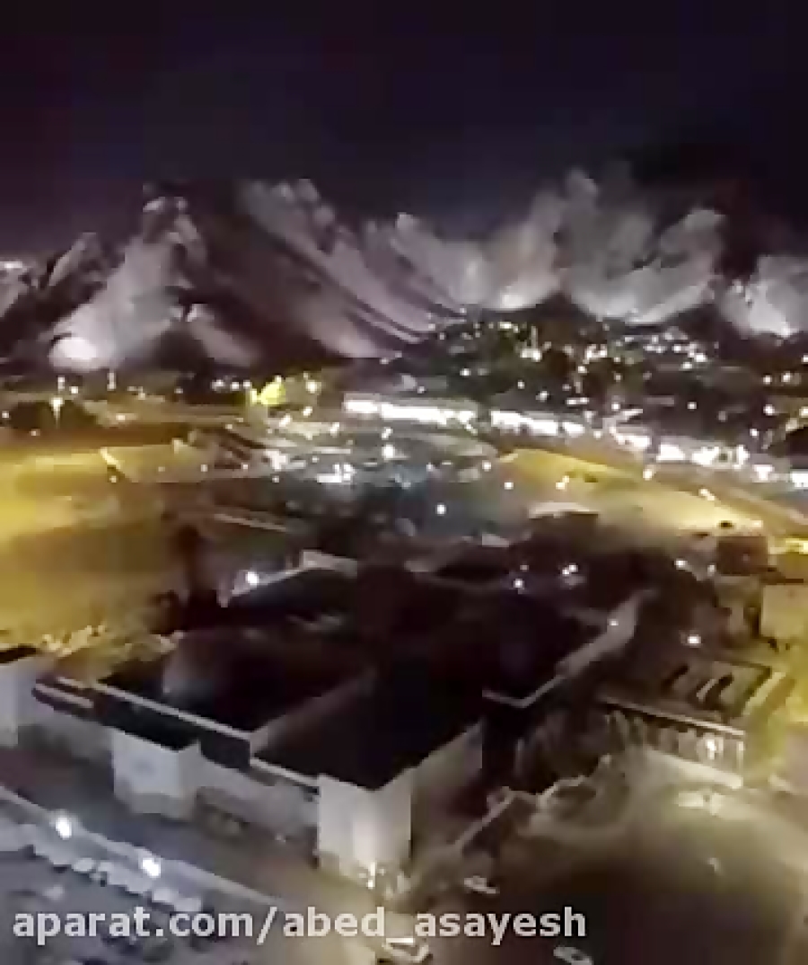 نمایی زیبا از کوه احد مدینه منوره