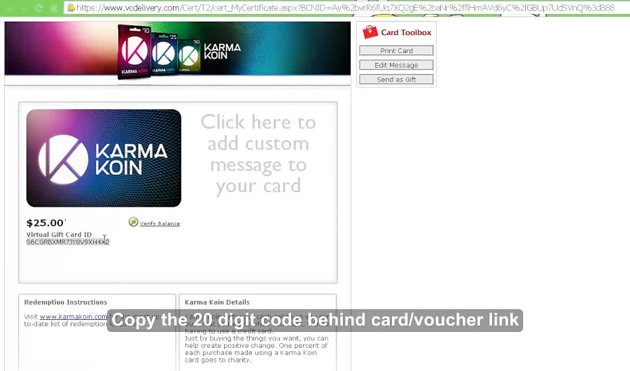 آموزش ریدیم گیفت کارت karma koin