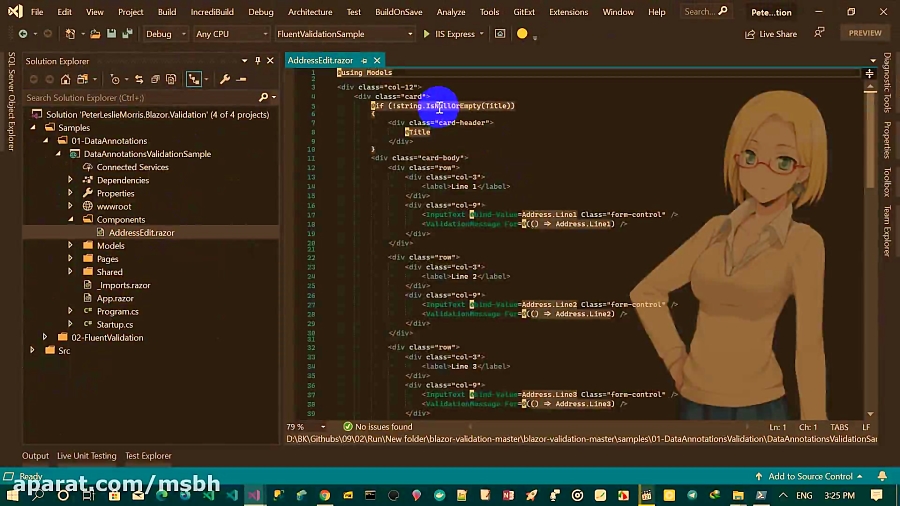 Blazor Validation Data Anotations with FluentValidation Part 02
