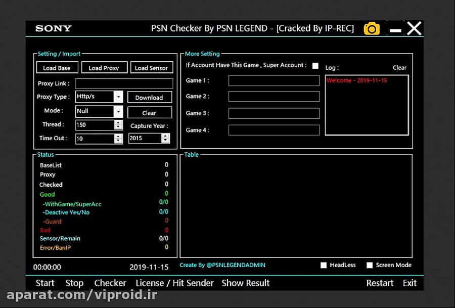 دانلود نرم افزار چکر PSN ویژه | PSN Checker By PSN LEGEND