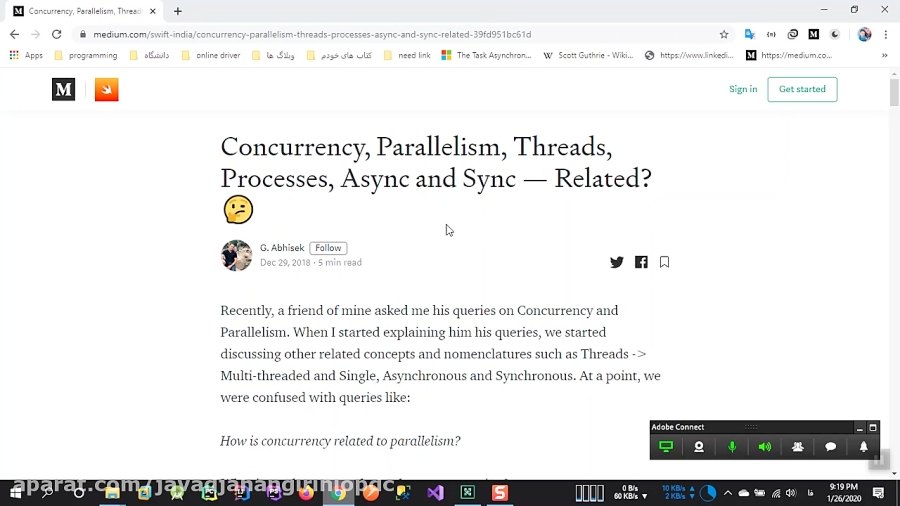 47-مفاهیم Sync vs. Async vs. Concurrent vs. Parallel در برنامه نویسی غیرهمزمان