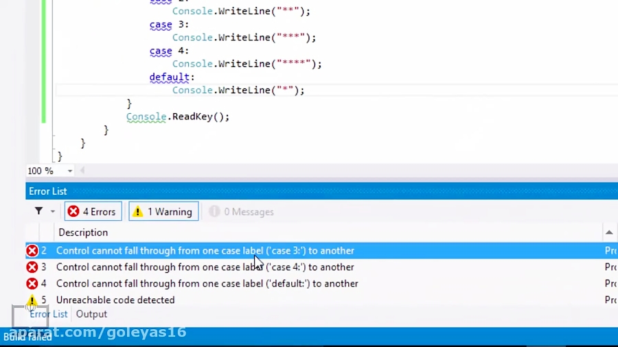 اشکال زدایی در SWITCH