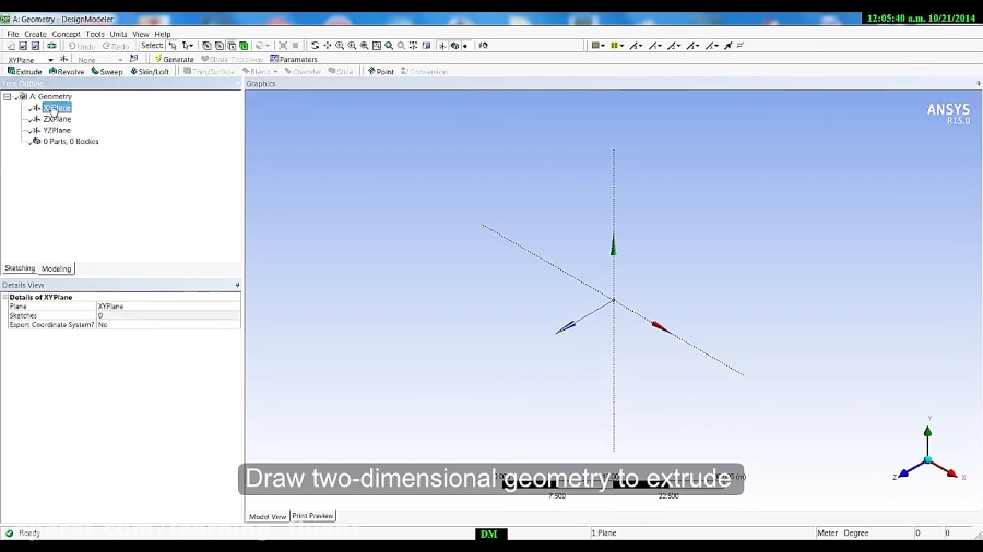 آموزش دیزاین مدلر - DesignModeler - بخش 1