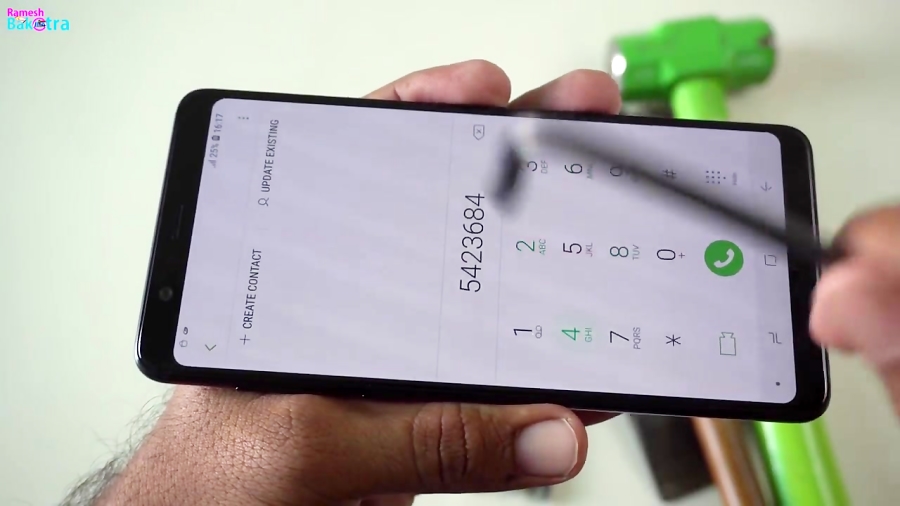 Samsung Galaxy A8 Star Screen Scratch Test