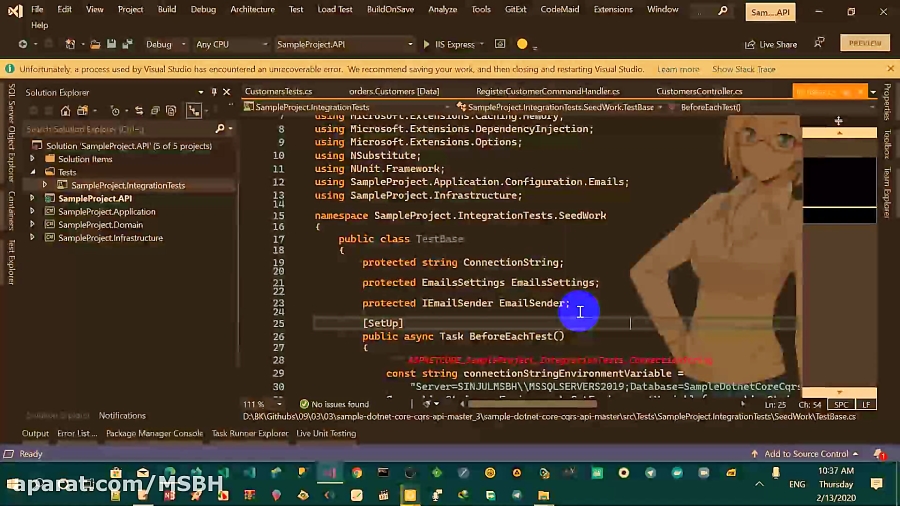 Simple CQRS implementation with raw SQL and DDD Part02