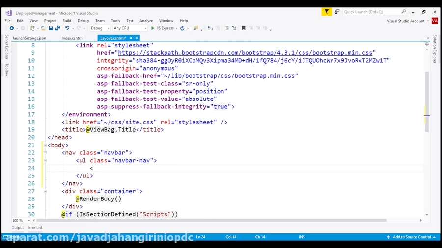 039-Bootstrap-navigation-menu-in-asp-net-core-application