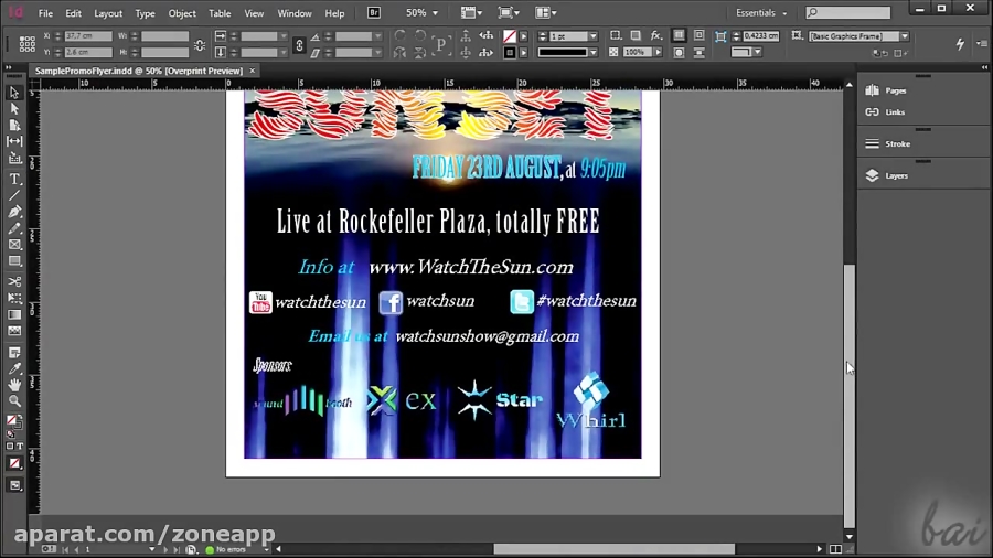 آموزش ایندیزاین -InDesign CC - Create a Professional Promo Flyer (زونپ ...