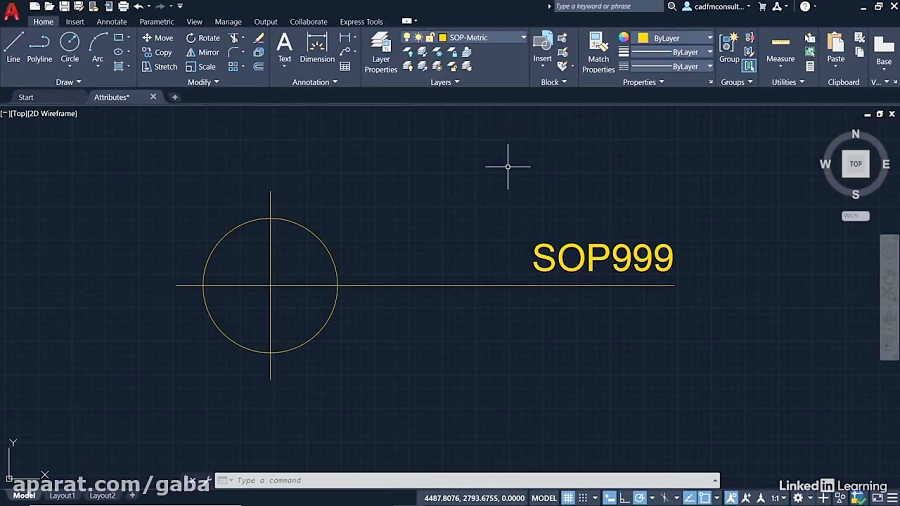 آموزش نرم افزار اتوکد 2021 قسمت 43 - Enhanced Attribute Editor