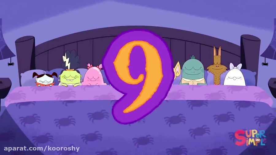 کارتون آموزش زبان کودکان Super Simple Songs - 10 Monsters In The Bed ...
