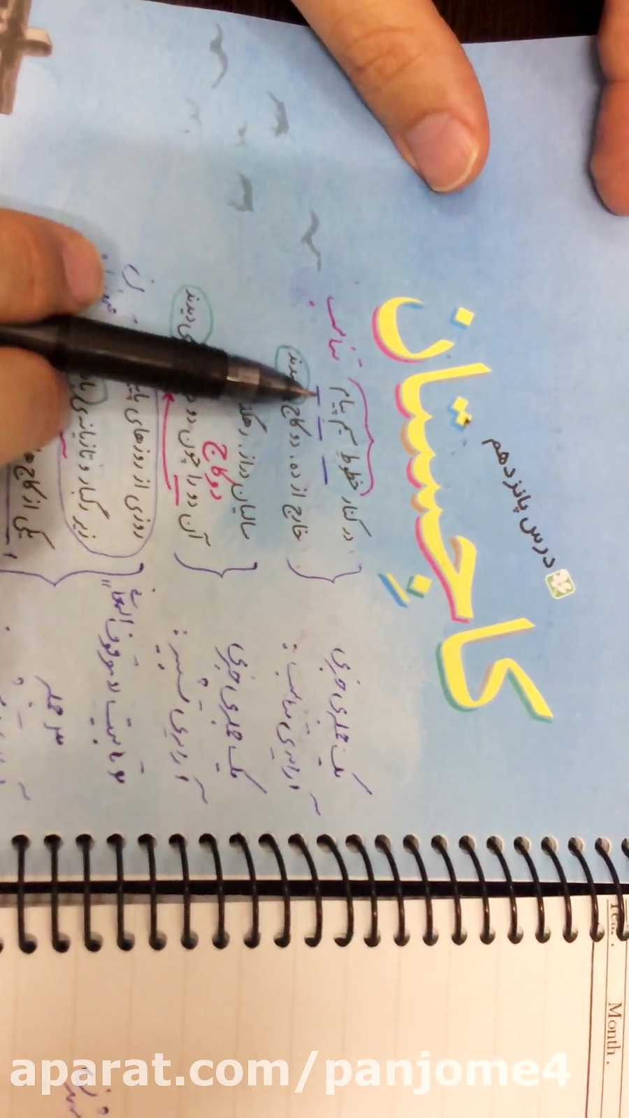تدریس فارسی پنجم دبستان درس پانزدهم کاجستان