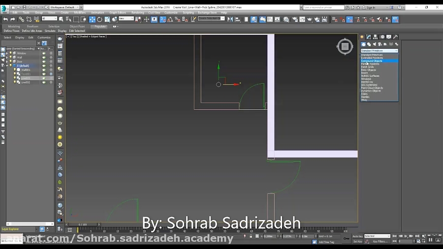 Create Wall By Line,Wall,Pick Spline