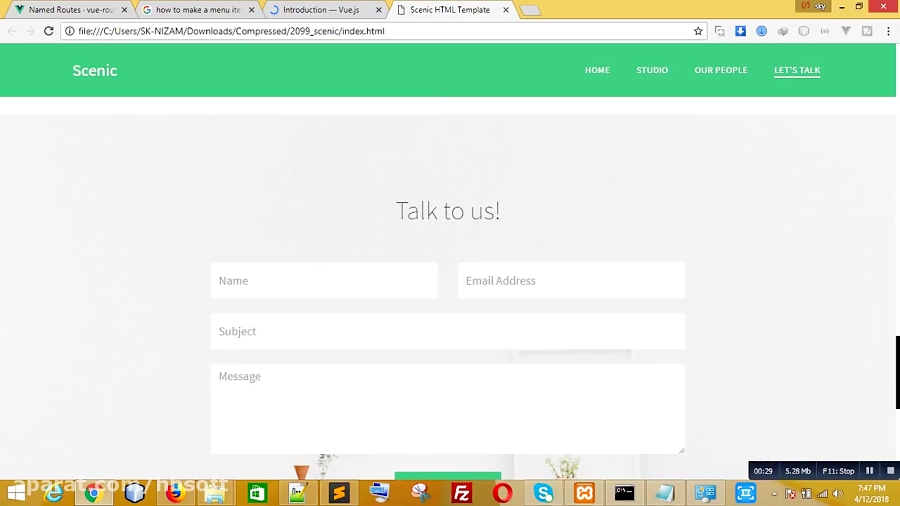 Html Template Covert into VueJs