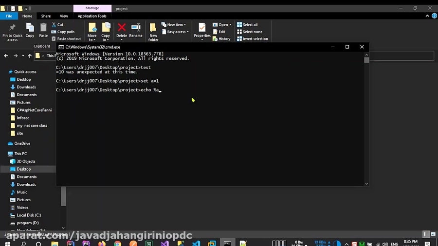 for در فایل های دسته ای-for in batch file-for in dos script