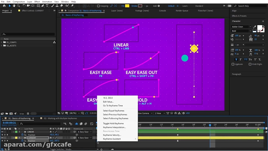 Basic Keyframe Types