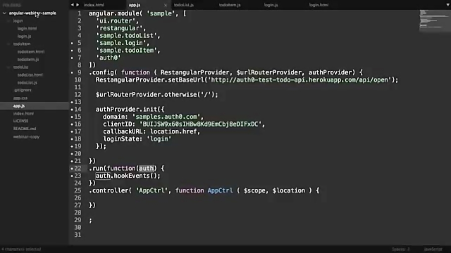 Adding Authentication to your existing AngularJS app