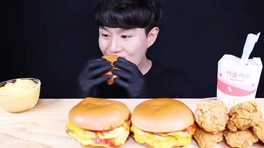 کلیپ چالش غذایی / چالش صدای غذا / همبرگر