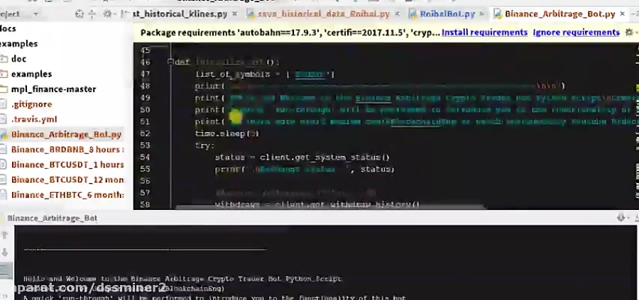 dssminer.com) Crypto Triangular Arbitrage in Binance With Python