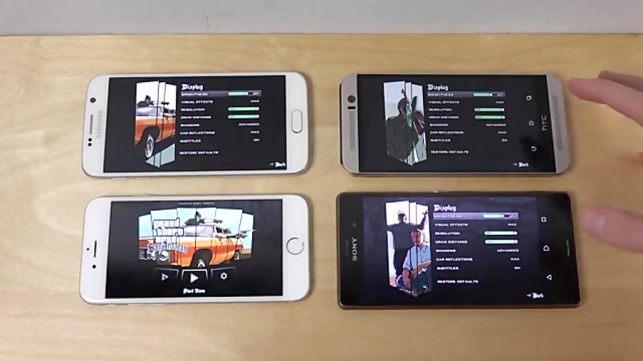 Samsung GS6 vs iPhone 6 vs One M9 vs Sony Xperia Z3_GTA