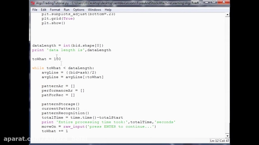 Displaying all Patterns Recognized
