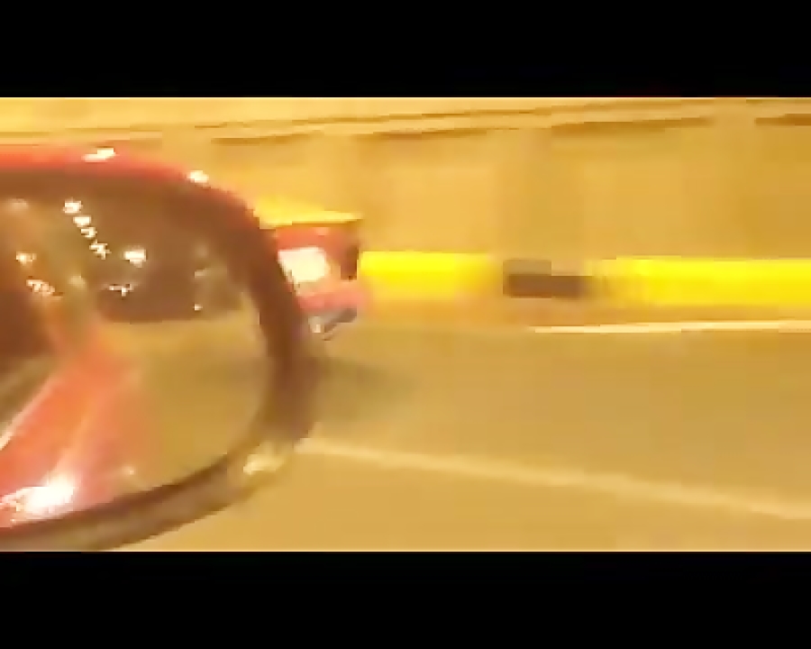 جر خوردن تونل رسالت با صدای لامبورگینی