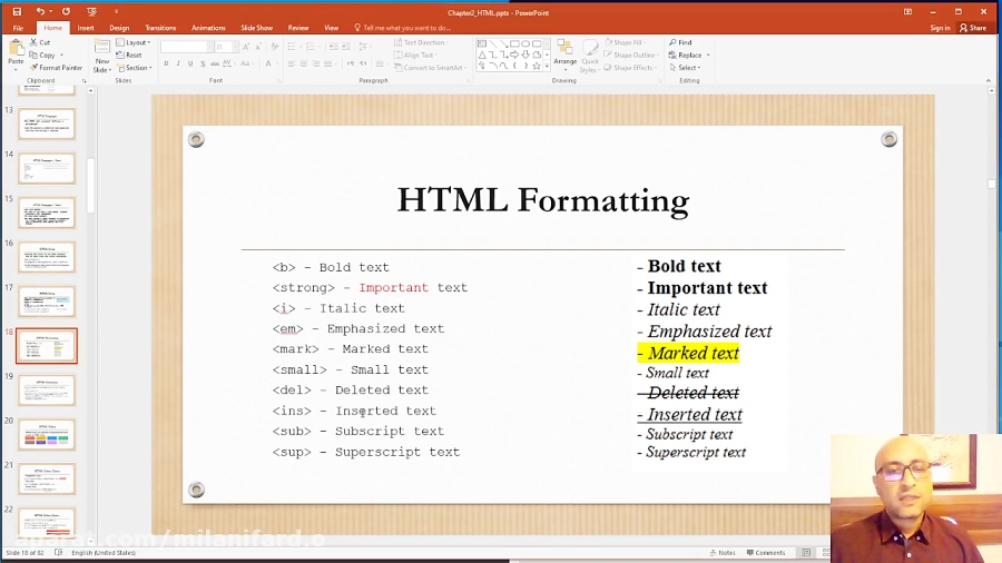 آموزش HTML5 - بخش سوم: formatting - colors
