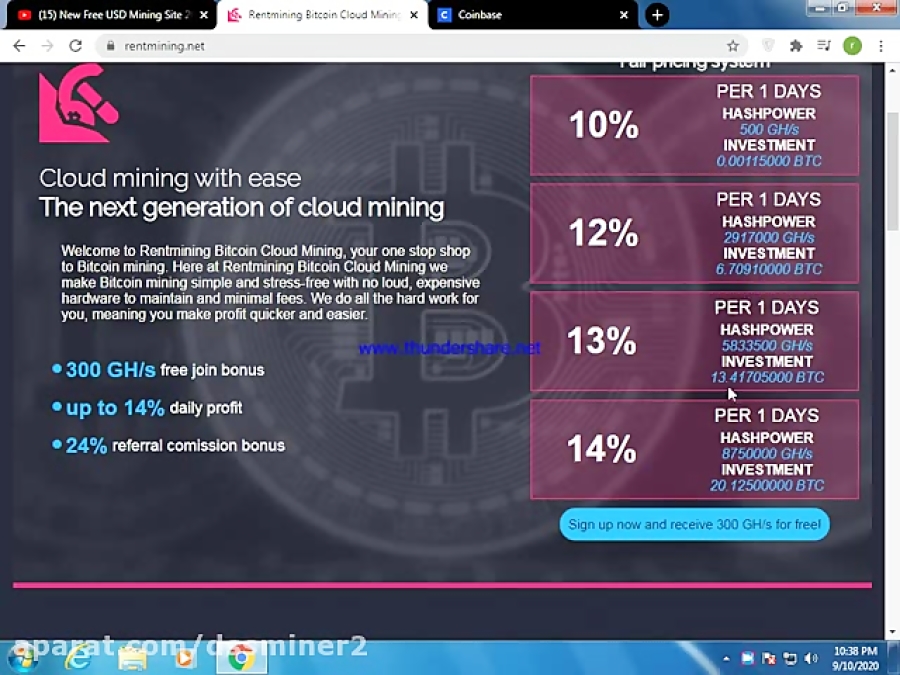(dssminer.com cloudmining and automated trader BOT) Rentmining Bitcoin Cloud Min