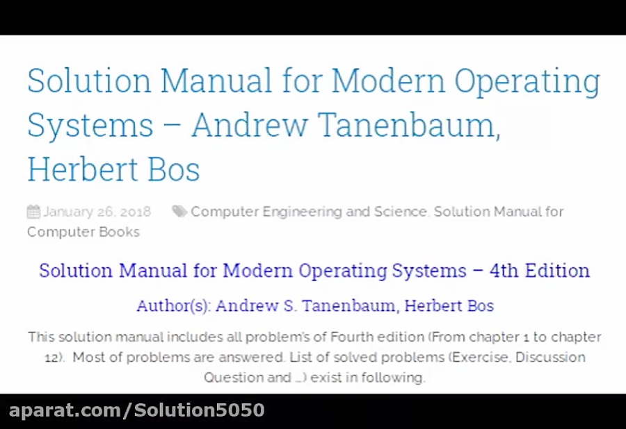 Solution Manual for Modern Operating Systems _Andrew Tanenbaum, Herbert Bos