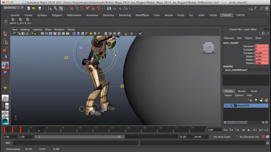 11.Creating hit reaction animation