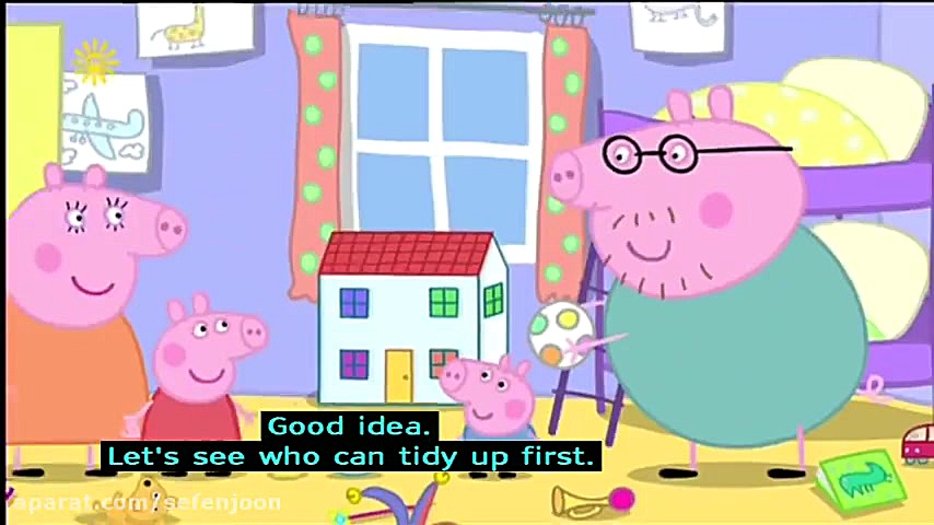 کارتون پپا پیگ با زیرنویس انگلیسی - قسمت 43 - peppa pig - Tidying Up