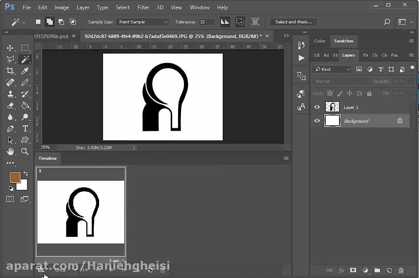 اجرای لوگو متحرک ( آرم استیشن ) در فتوشاپ با puppet در مرحله اول